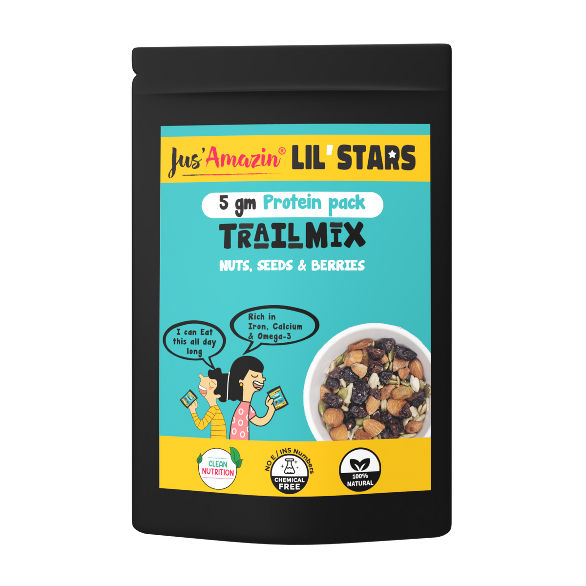 Lil' Stars 5g Protein Trail Mix-Nuts Seeds & Berries (Pack of 5) - (25 ...