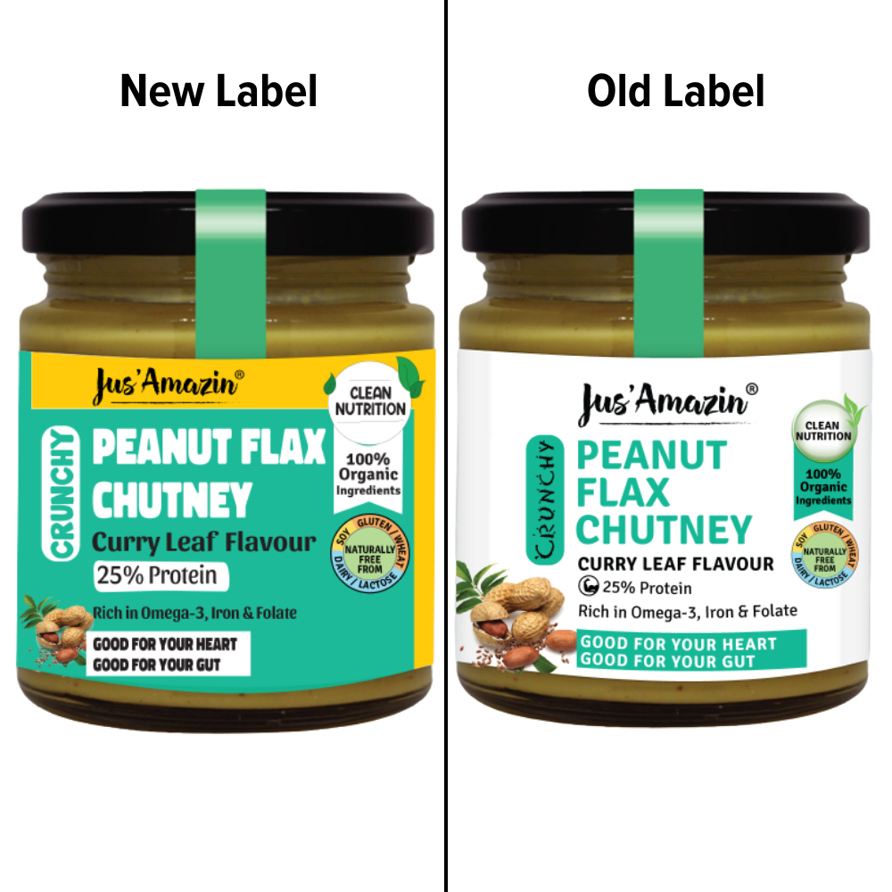 Peanut Flax chutney | Curry 'N' Cumin Flavour, Organic - 200 g – Jus Amazin
