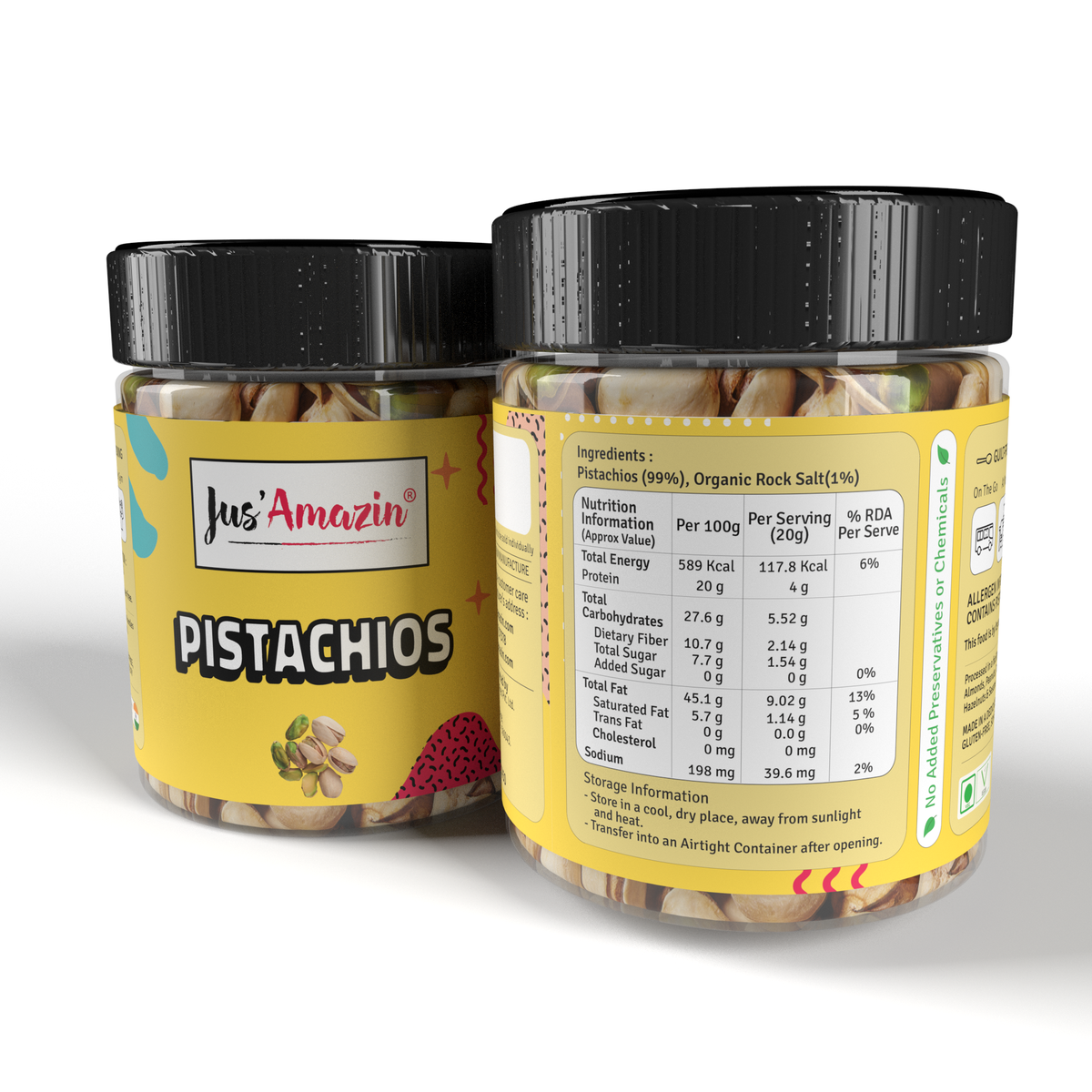 Jus Amazin’s Funky Gift box of Healthy Nuts for Gifting | Roasted Nuts