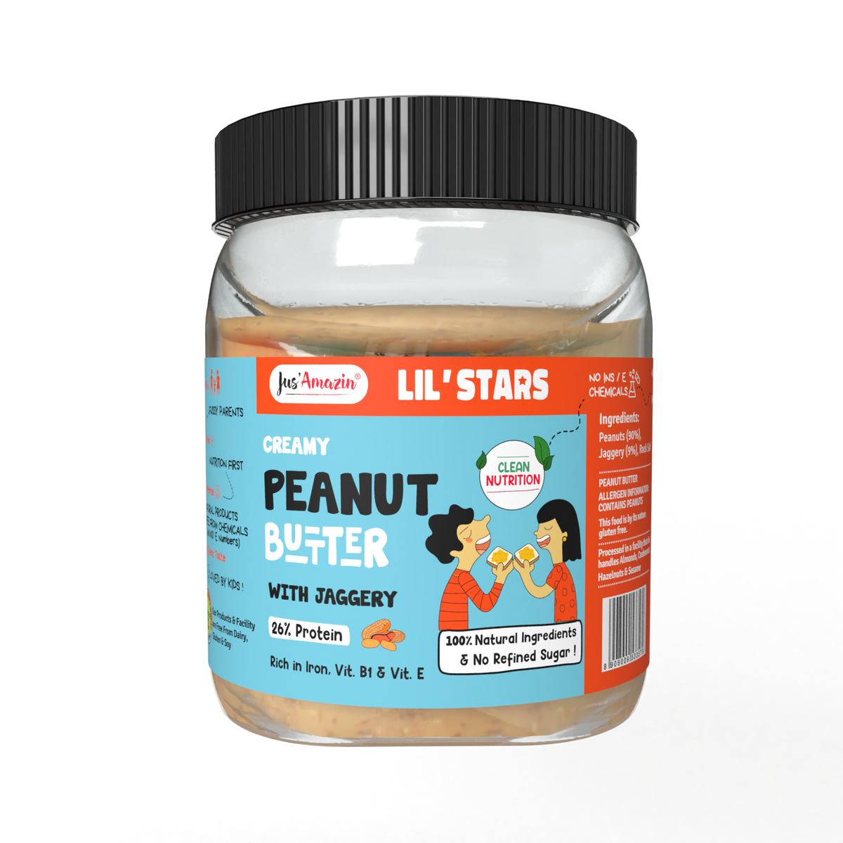 Lil' Stars Creamy Peanut Butter with Jaggery - 325g – Jus Amazin