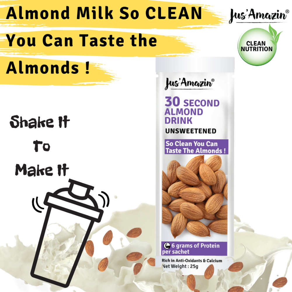 Jus Amazin Pure Almond Milk | 100% Almonds | Unsweetened Almond Milk